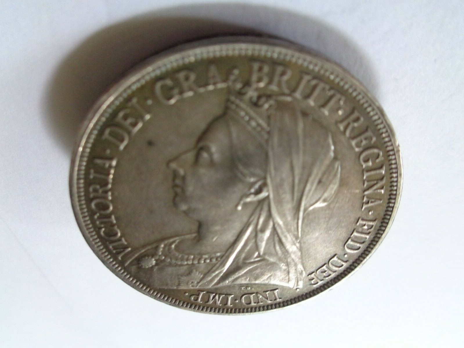 Victoria DEI GRA D.E.F BRITT REGINA FID DEF IMD IMP Silver Crown 1893 ...