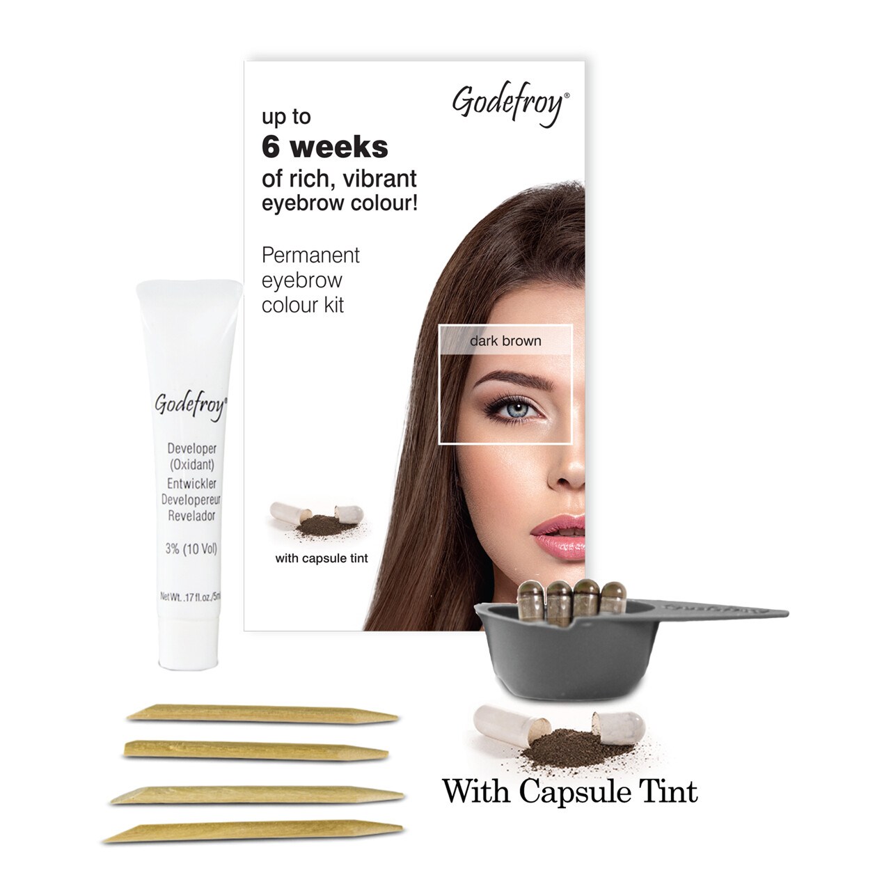 Godefroy Instant Eyebrow Tint - up to 6 weeks of rich, vibrant eyebrow ...