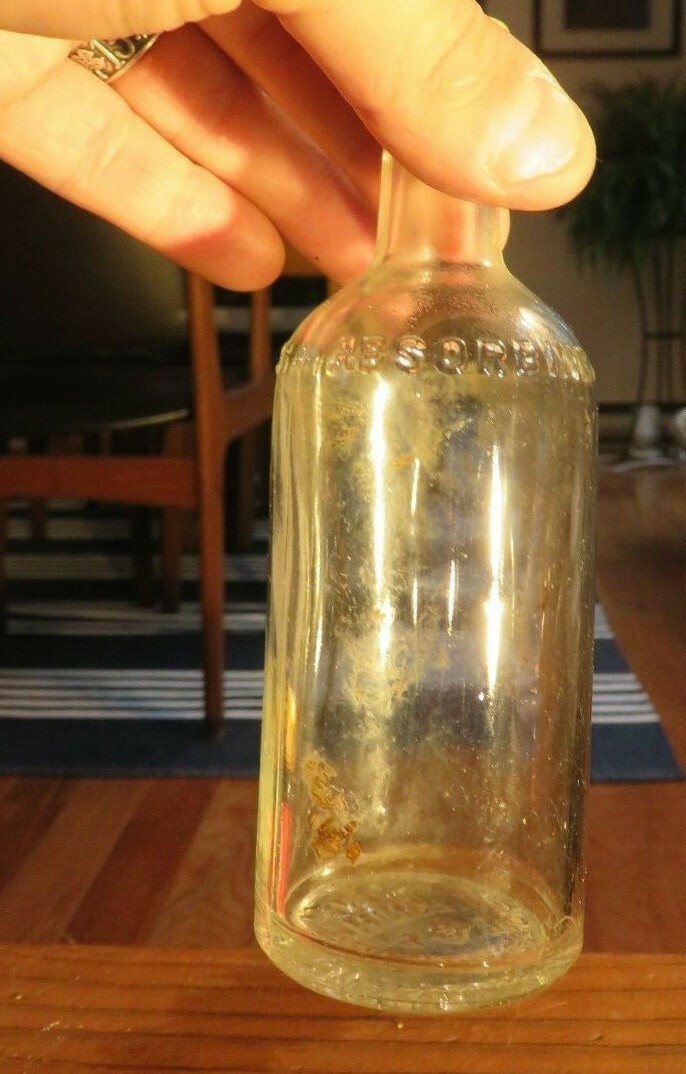 VINTAGE ABSORBINE JR. MEDICINE BOTTLE 1940's W.F YOUNG INC METAL LID ...