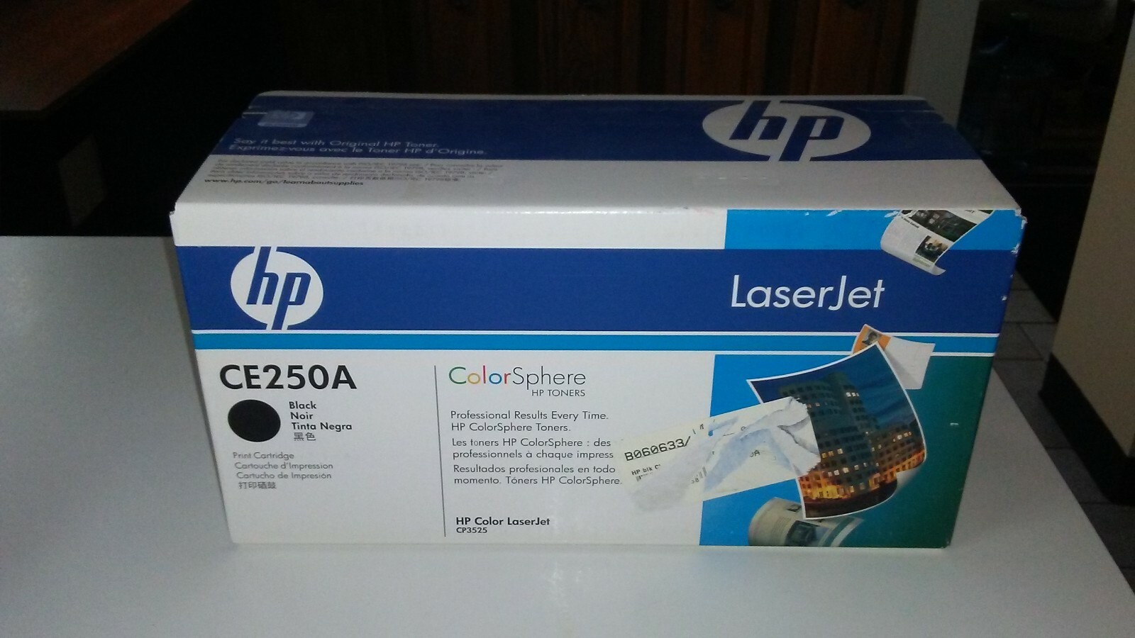 HP CE250A Black Toner Cartridge Genuine NEW SEALED BOX | eBay