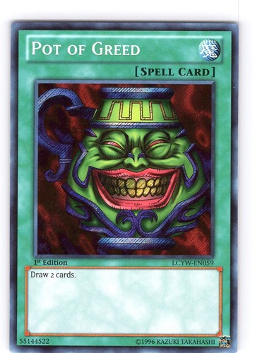 Yu-Gi-Oh TCG Pot Of Greed LCYW-EN059 1st Edition Secret Rare Card NM | eBay
