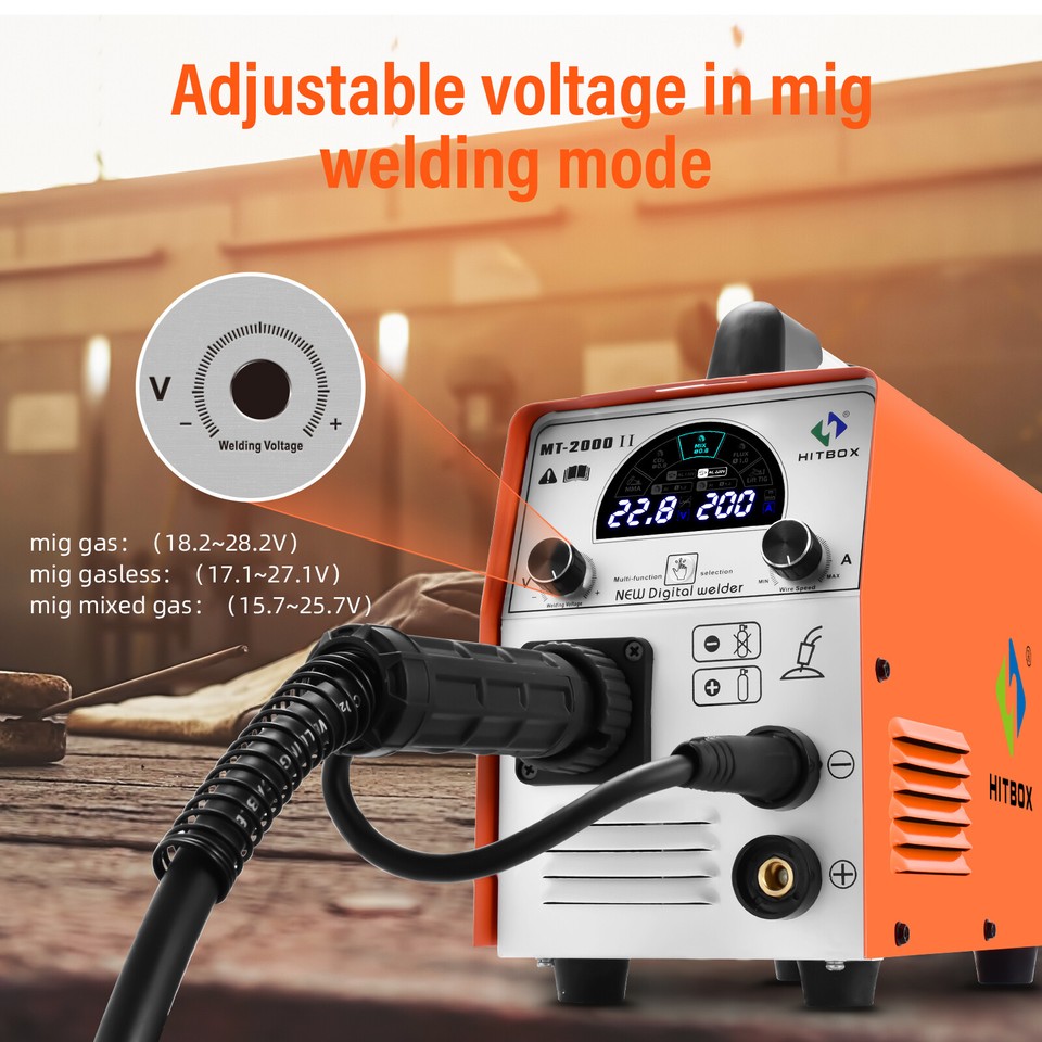 160A 4in1 MIG Welder/Helmet 110V 220V, Inverter Gas MMA TIG MIG ...