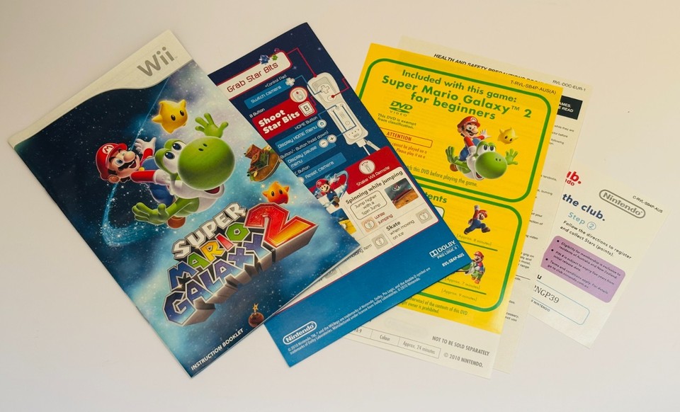 Nintendo Wii Game Super Mario Galaxy 2 Good Condition Complete Manual 2 ...