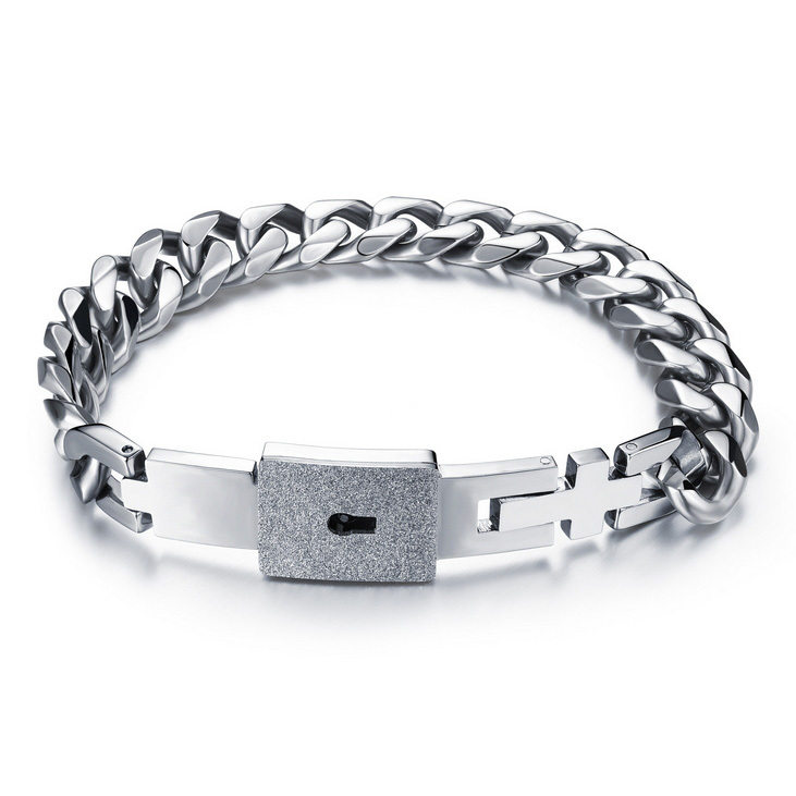 Unique! Key Open the Lock Mens Bracelet & Women Necklace Stainless ...