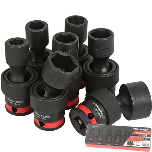 Neilsen Universal Swivel Impact Bit UJ Driver Socket Set 3/8" 10mm ...