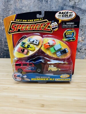 2004 Playmates Speedeez Gold Hummer H2 Launcher Pack Jeep Chrysler Ford ...