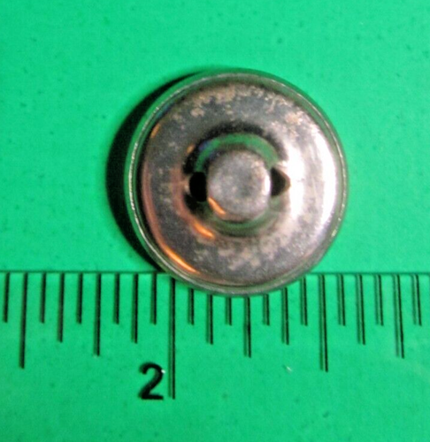 Vtg 3/4" CROSSHATCH PARALLEL LINES SILVER METAL BLUE ENAMEL SHANK ...