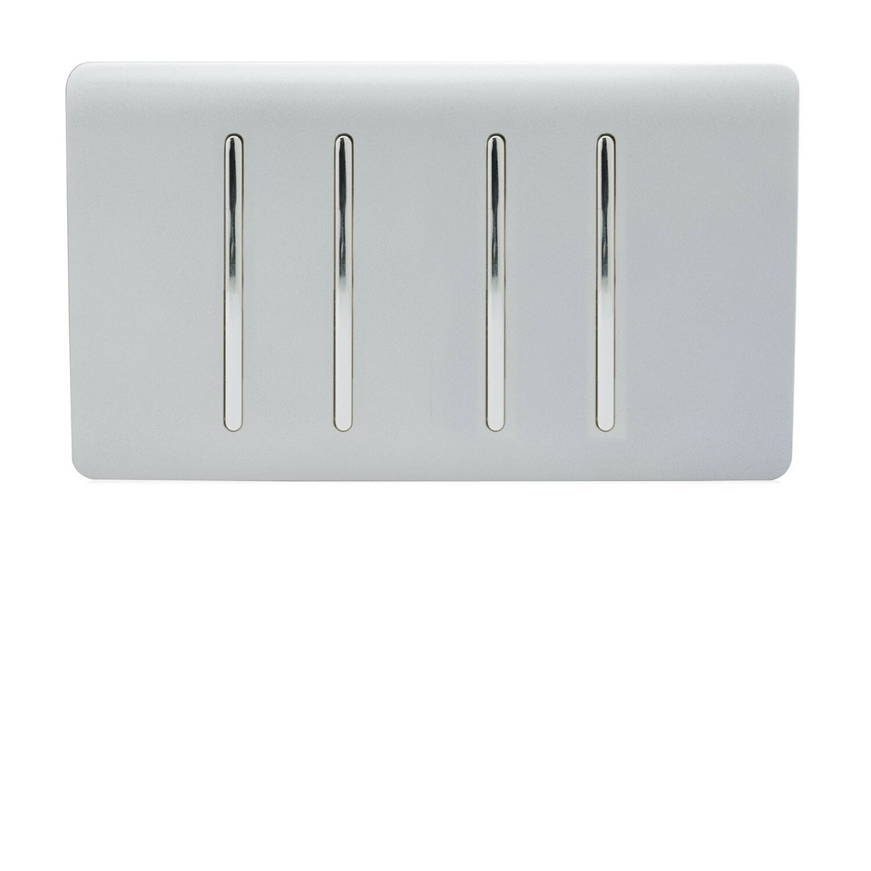 Trendi Switch Silver Designer Lightswitches Plug Sockets, Fused Spurs ...