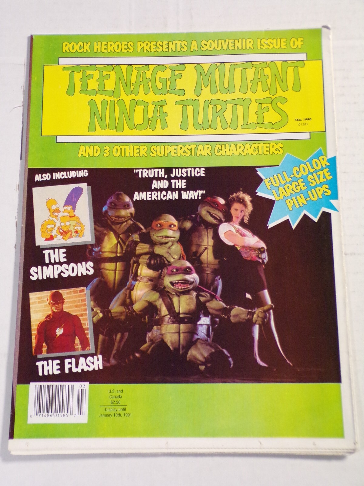 Teenage Mutant Ninja Turtles Fall 1990 Souvenir Simpsons Flash ...