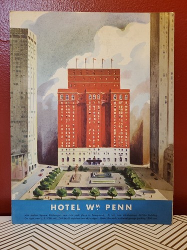 1953 William Penn Hotel Menu Pittsburgh Pennsylvania Ephemera Beautiful ...