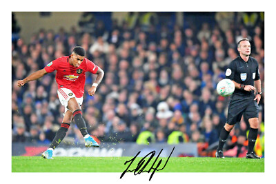 Marcus Rashford Signed A4 Autograph Photo Print Manchester United ...