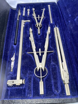 Vintage K&E Drafting Set Drawing Instruments Complete w/Original Hard ...