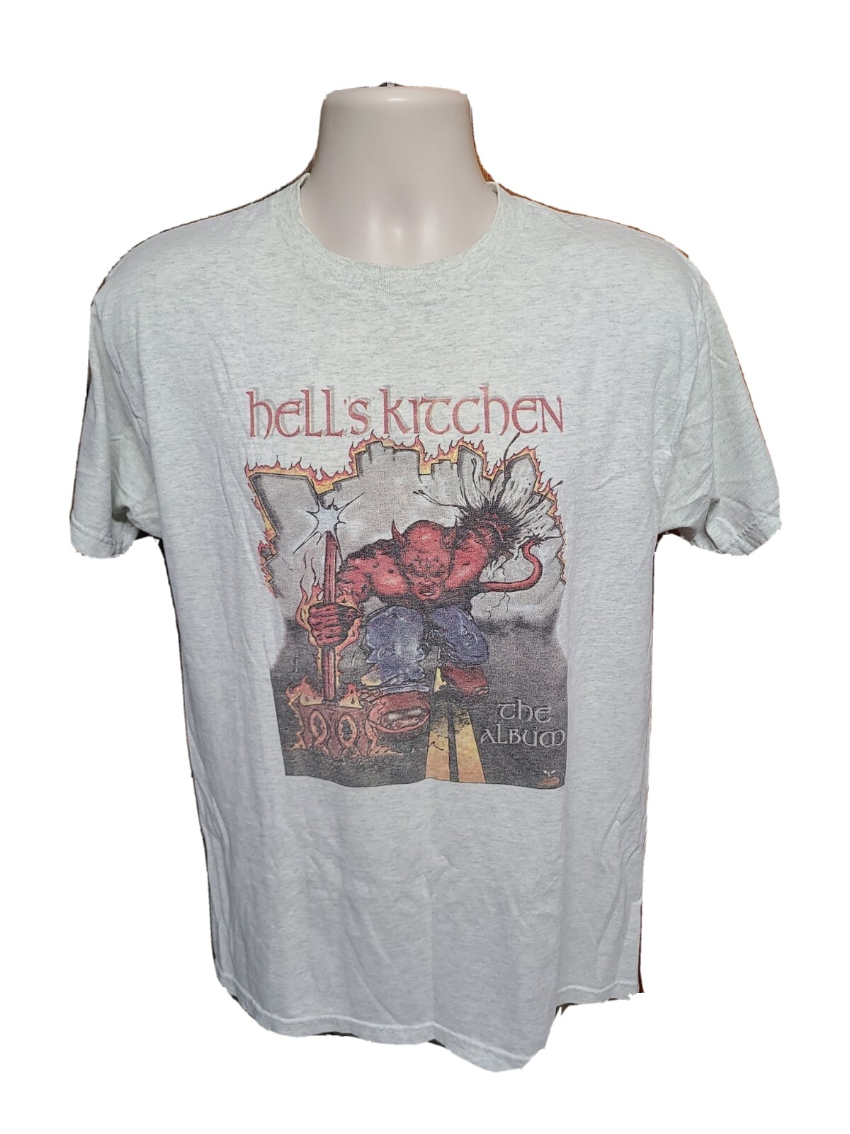 Hells Kitchen The Album Devil Adult Large Gray TShirt - Gem