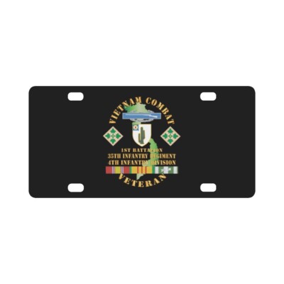 License Plate - Vietnam Combat Infantry Veteran w 1st Bn 35th Inf - 4th ...