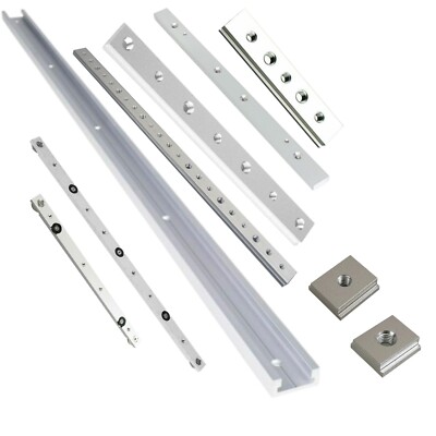 Aluminium Alloy 300 to 600mm T Track T Slot Slider Miter Jig Tool ...