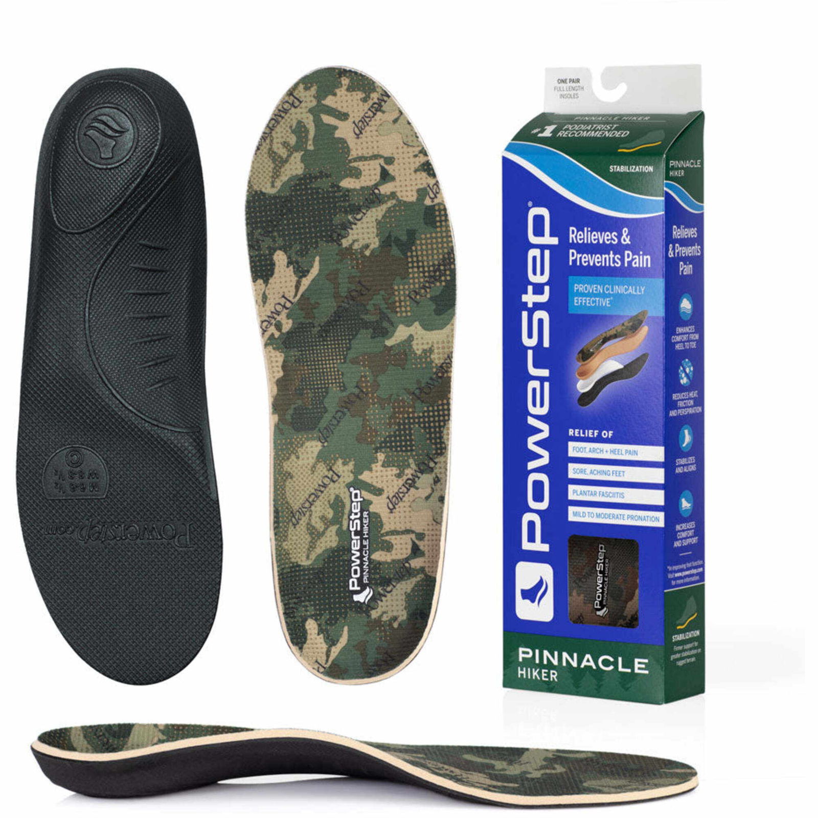 PowerStep Unisex Insoles Hiker Arch Support Hiking Boot, Size E 5050 ...