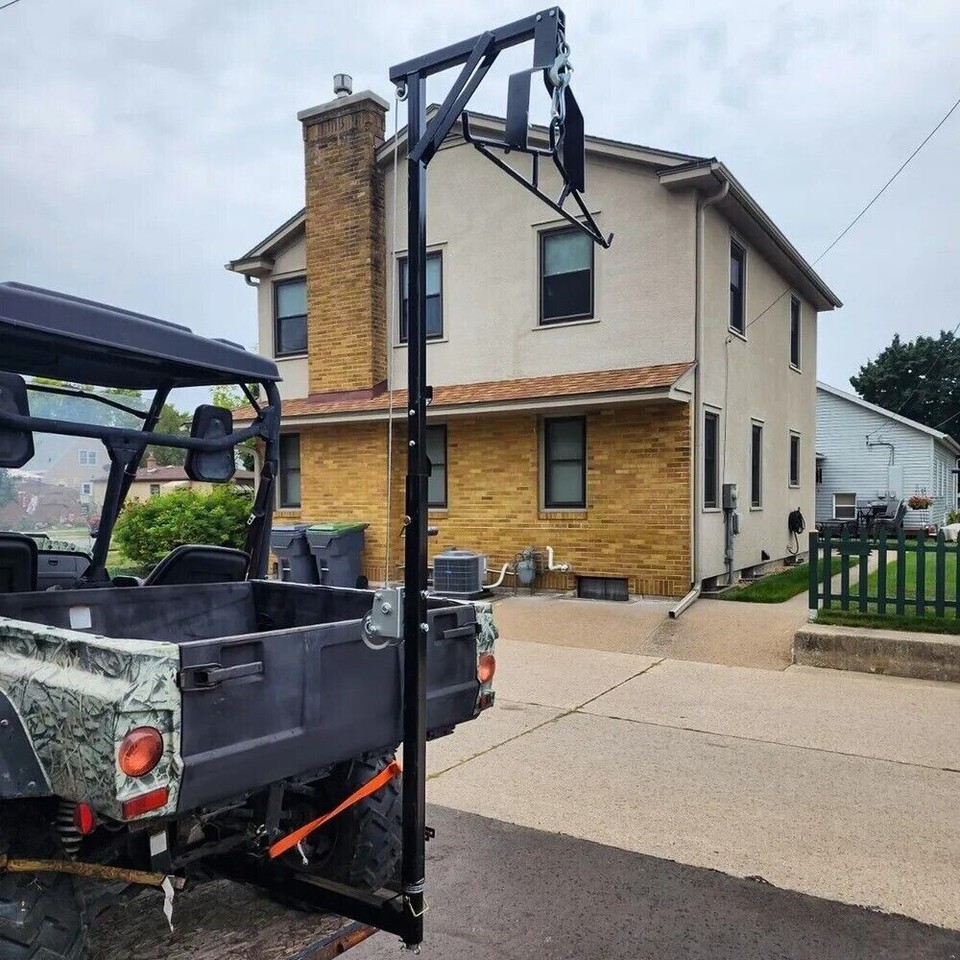 Game Hoist 600lb Swivel Lift Hitch Mount Gambrel Bow Gun Deer Hog ...