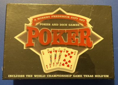 NEW ROBERT FREDERICK POKER & DICE, CHIPS, PEN, PLAYING CARDS GIFT SET ...