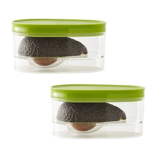 2X(2 Pack Avocado Storage, Avocado Keeper, Avocado Saver Holder ...