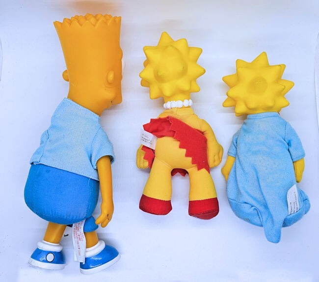 1990 The Simpsons Doll Figure Set Bart Lisa And Maggie Ebay