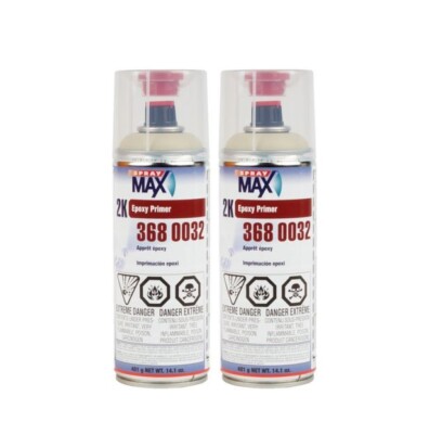 2 Cans SprayMax 3680032 2K Epoxy Rust Cure Primer Beige 14.1 oz Aerosol ...