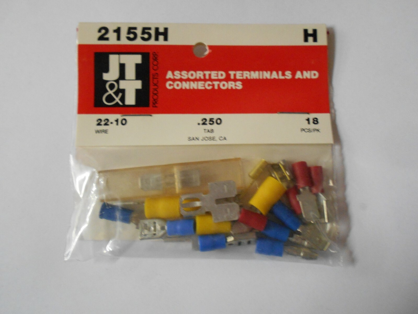 22-10 Gauge Wire Terminal Assortment Quick Disconnect & Bullet Type 18 ...