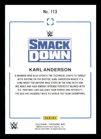 2024 Panini Photogenic WWE #113 Karl Anderson | eBay
