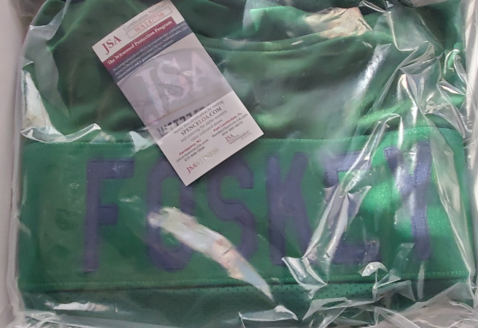 Saints-Isaiah Foskey Signed Green Notre Dame Jersey w/JSA COA Witness ...