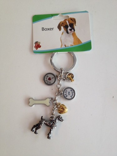 Boxer Key Chain With Charms From Little Gifts ~NEW~ | eBay