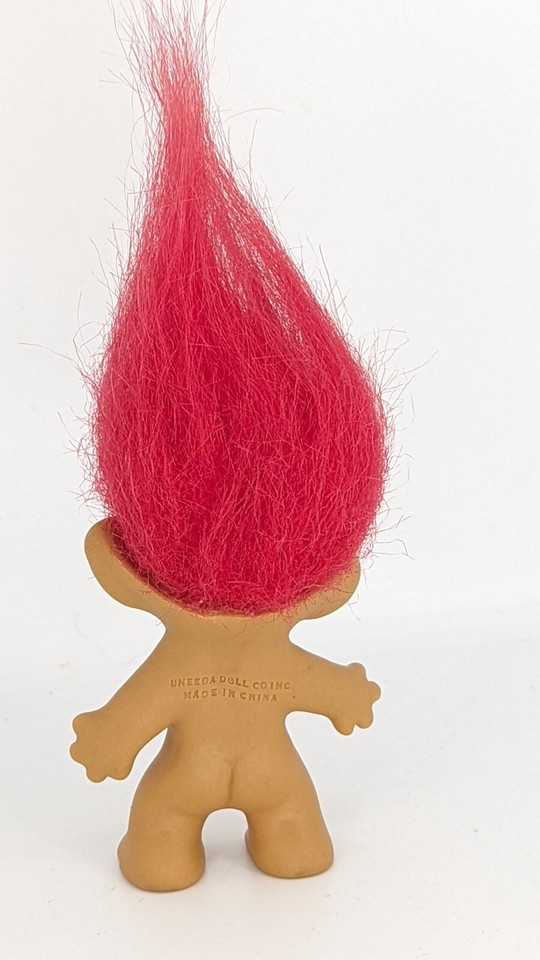 Vintage Wishnik Troll Doll 3" Make Wish Red Hair Uneeda | eBay