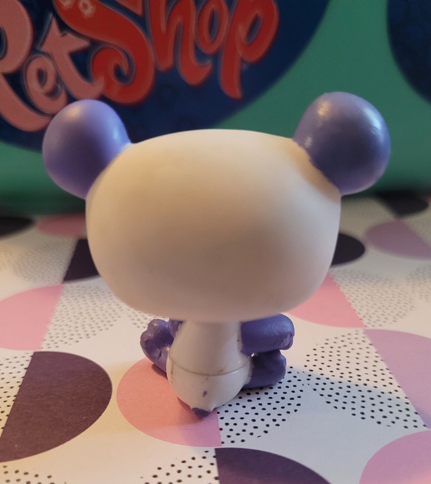 Littlest Pet Shop LPS 558 Purple & White Panda Lavender Heart Eyes | eBay