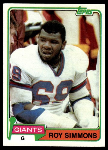 1981 Topps Roy Simmons RC New York Giants #454 | eBay