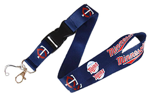 Minnesota Twins Solid Snap Buckle Key Chain Cell Badge Holder MLB Logo ...