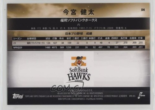 2024 Topps Stadium Club Npb Nippon Professional Baseball - Kenta ...