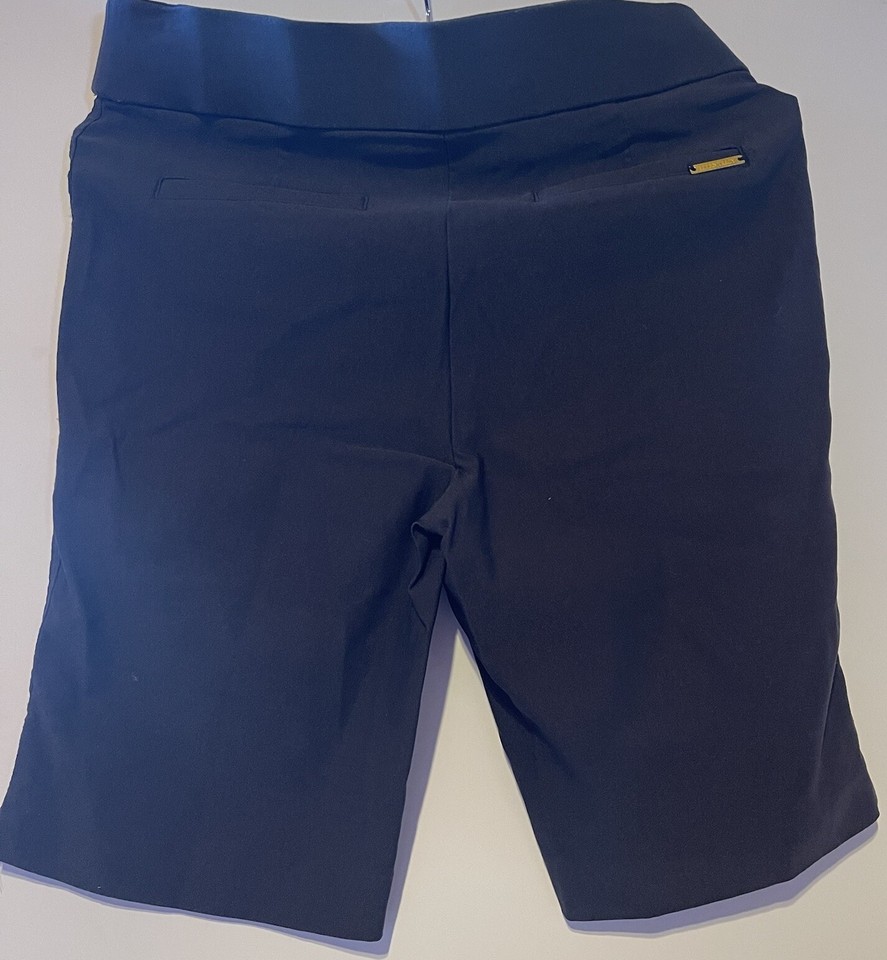 Ellen Tracy Dress Golf Walking Bermuda Shorts Indigo Blue Size Small | eBay