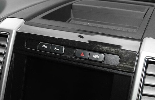 Black Wood Grain Emergency Light Switch Panel Trim For Ford F150 F-150 ...