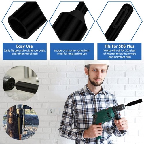 Ground Rod Driver Bit 20mm Earth Stake Rotate Hammers Drill Grounding ...