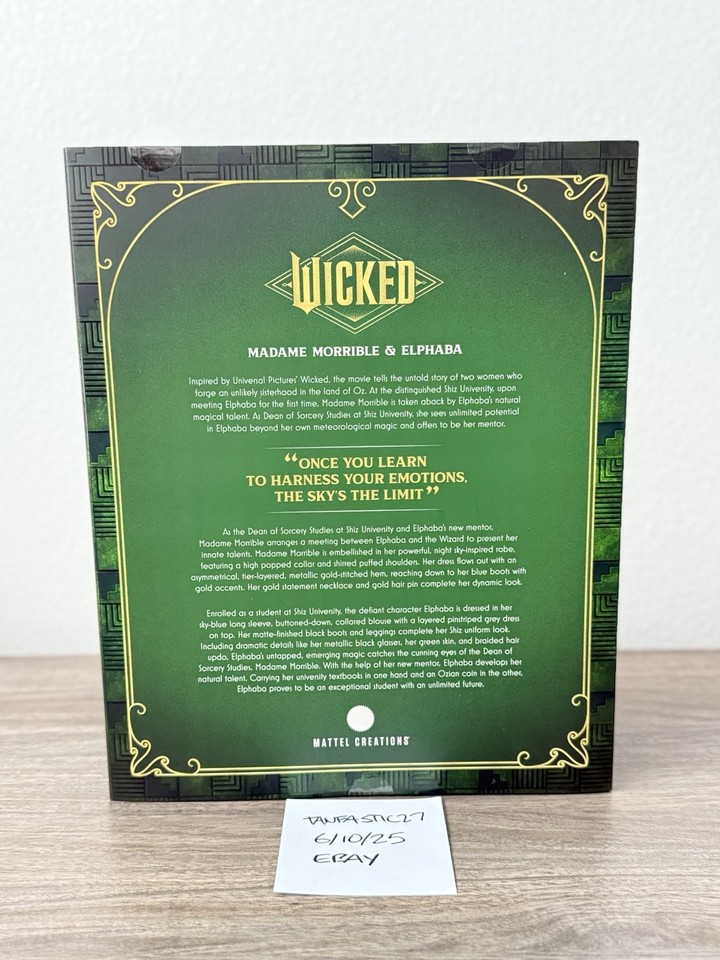 NEW Wicked Elphaba and Madame Morrible 2-Pack Mattel IN HAND, SHIPS IN ...