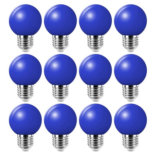 12 Pack Blue Color LED Golf Bulb Plastic Shell SMD 2835 Light Bulbs for ...