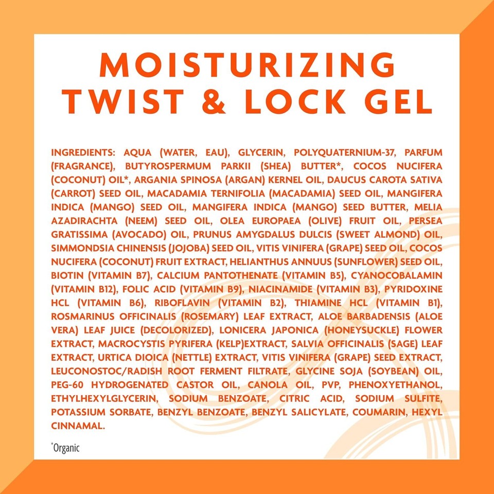 Cantu Moisturizing Twist & Lock Gel with Shea Butter for Natural Hair ...