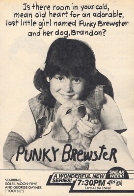 1984 NEW SHOW TV AD PUNKY BREWSTER & DOG BRANDON ~ WONDERFUL NEWS ...