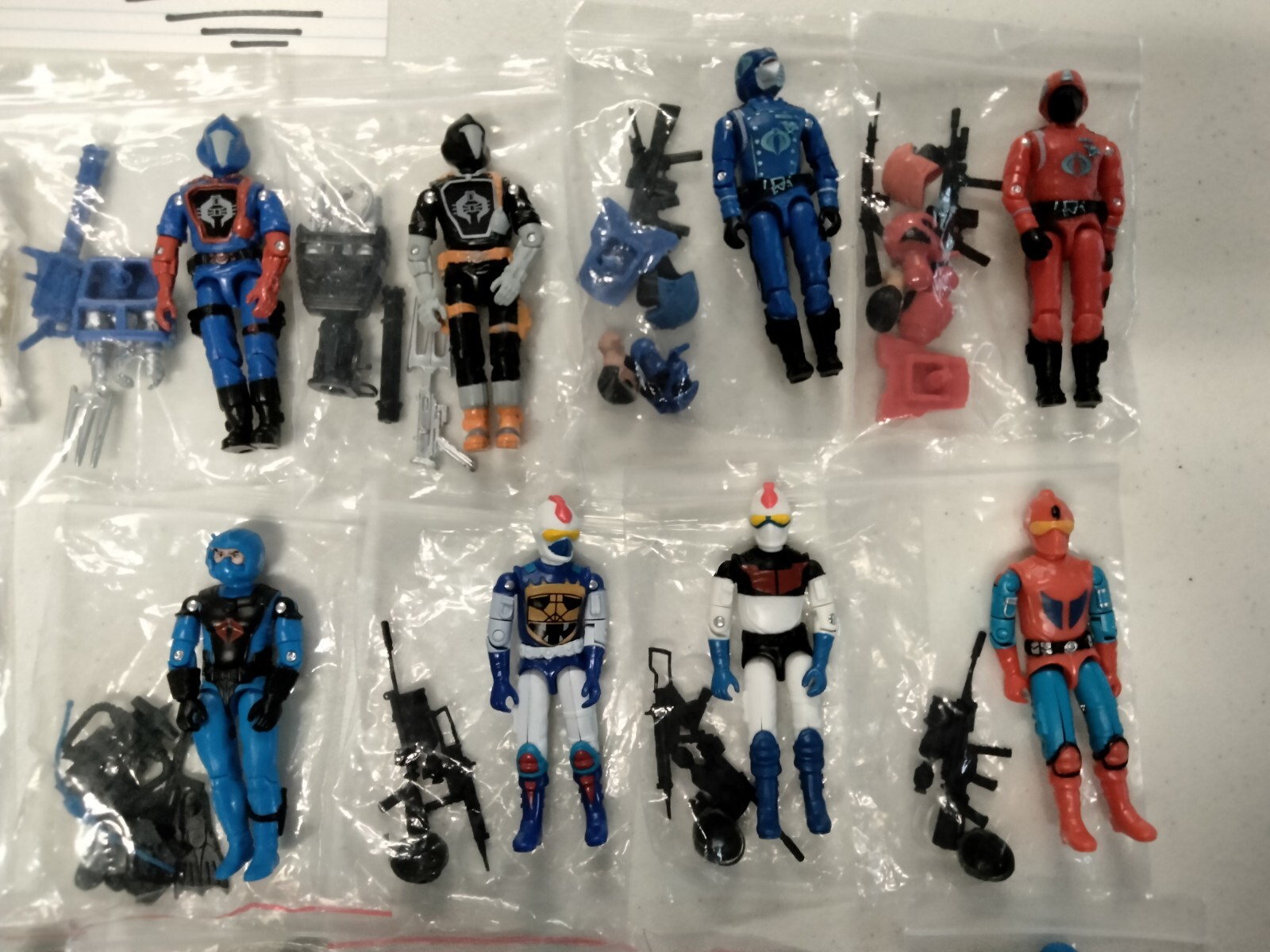 GI Joe Black Major Lot Alley Viper, BAT, Eel, HISS, Snake Eyes 6 Random ...