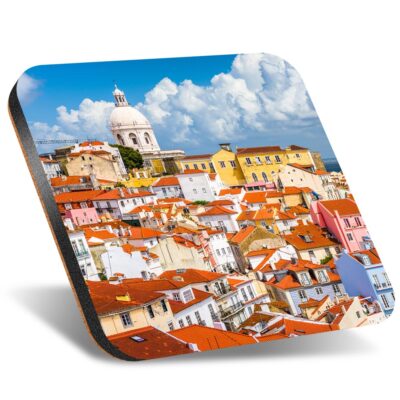 1x Square Coaster 12cm Lisbon Portugal City Alfama District #51342 ...
