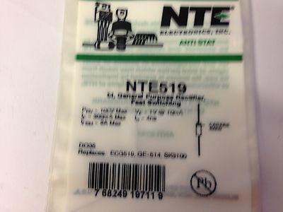 NTE NTE519 Diode 200MA 75V 4NS DO-35 LOT OF 2 | eBay