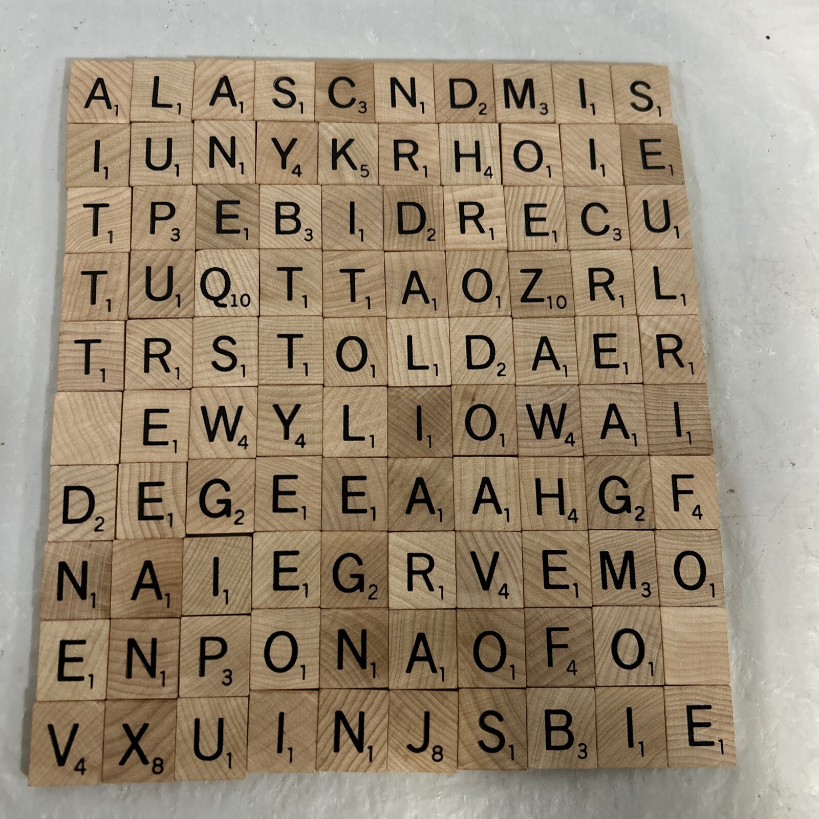 100 Authentic Scrabble Tiles Wooden Letters Replacement craft wood ...
