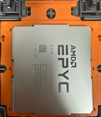 AMD EPYC Genoa 9J14 2.40GHz 96-Core 384MB 360W Socket SP5 9004 CPU ...