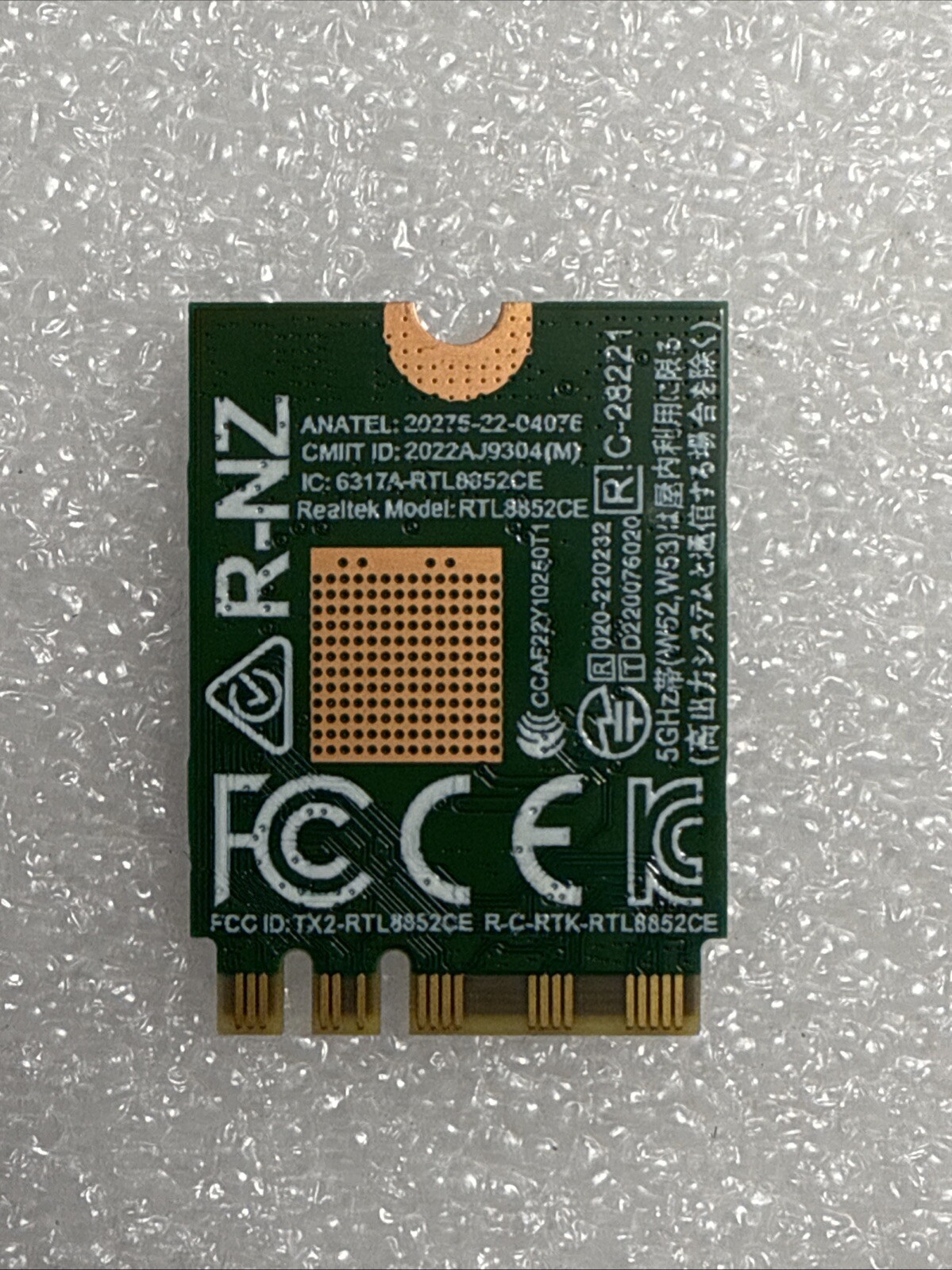 Dell Anatel RTL8852CE wifi card 5Ghz W52 W53 00009NF 00009N WS | eBay