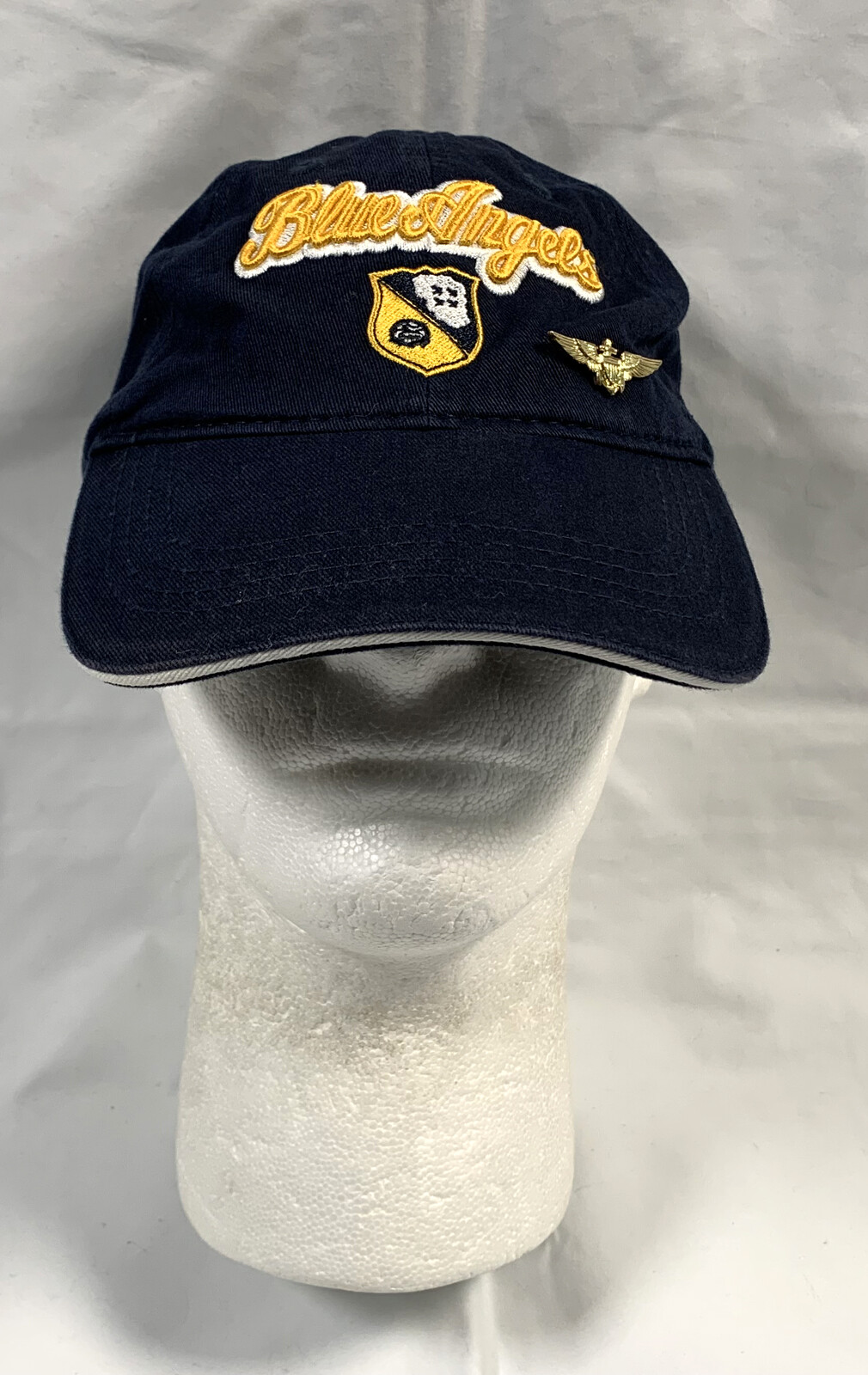 US Navy Blue Angels Embroidered Baseball Hat + Gold … - Gem