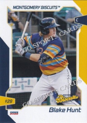 2022 Montgomery Biscuits Blake Hunt RC Rookie Tampa Bay Rays | eBay