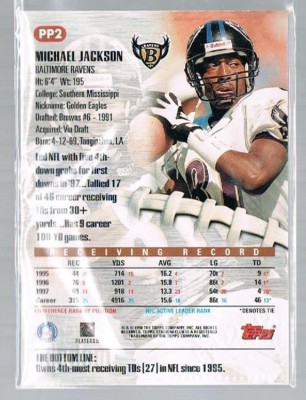 1998 Stadium Club Sample Promo MICHAEL JACKSON RAVENS | eBay